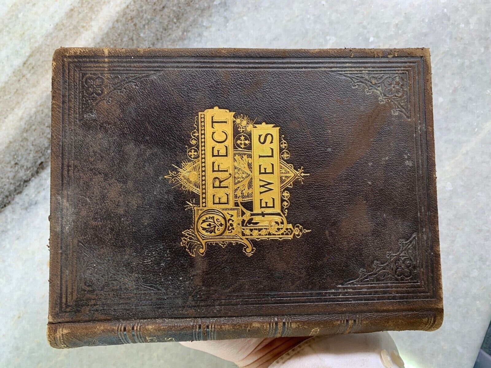 Antique Leather Gilded Gilt Perfect Jewels Balch Ornate Embossed ...