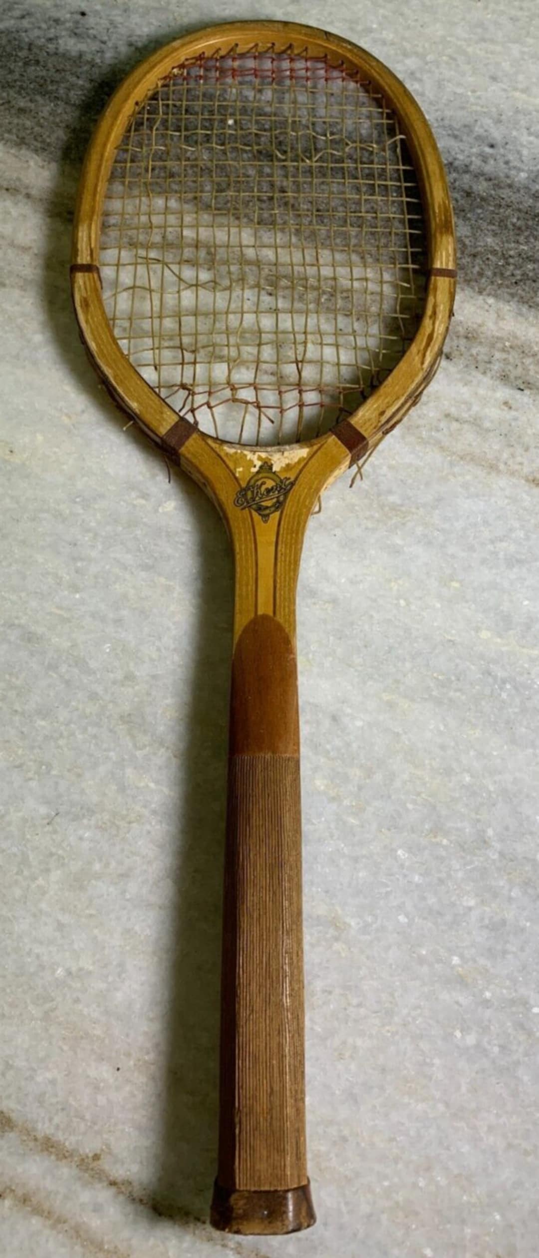 Antique 1920s Early Wood Wooden E. Kent Tennis Racquet Pawtucket Rhode ...