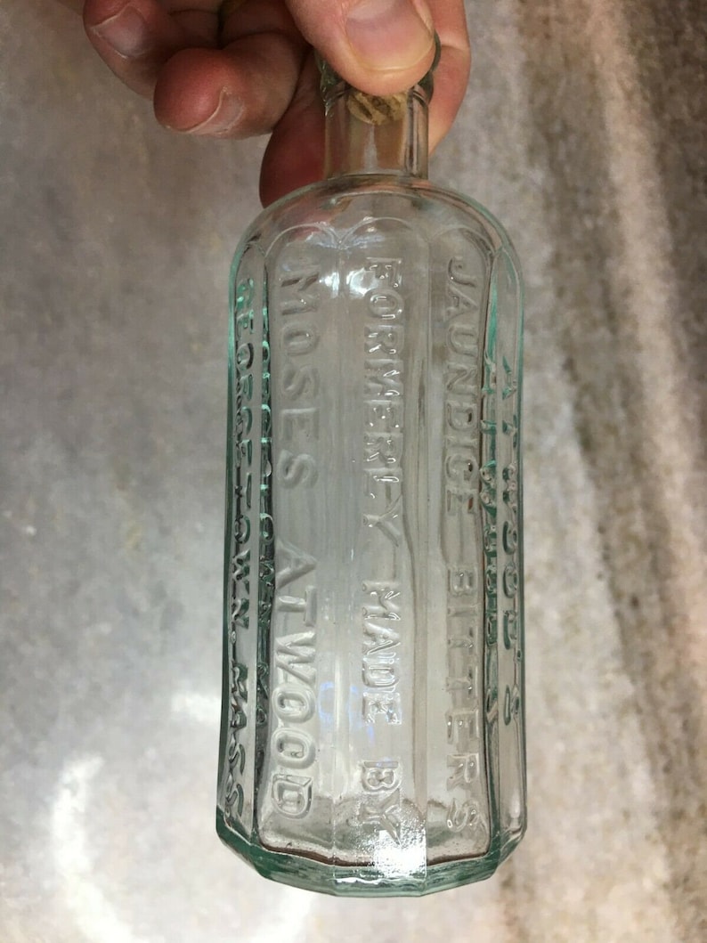 Excellent Cond Antique Bottle Atwood's Jaundice Bitters Georgetown Massachusetts - Etsy
