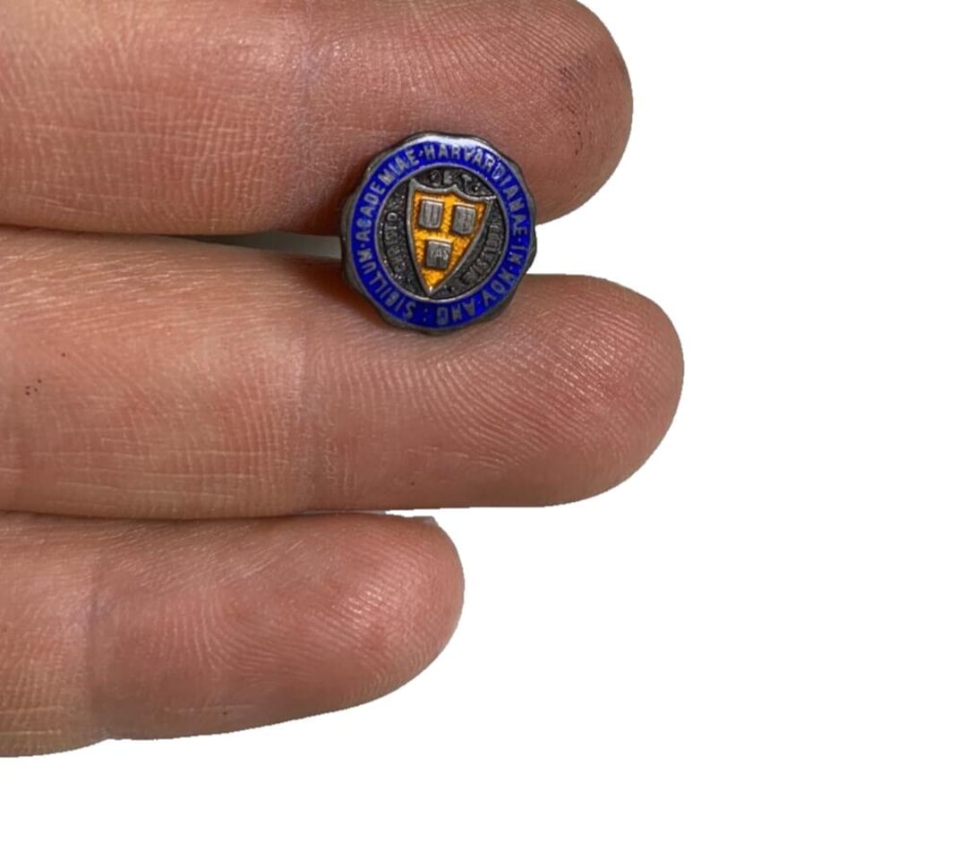 Antique Harvard University Seal Enamel Pin Pinback Badge Metal Medal ...