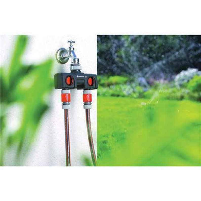 Dual/twin Garden Hose Splitter Shut-off Valve Hoses/sprinklers Made in ...