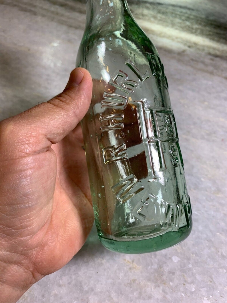 Rare Antique Internal Screw Top Embossed Bottle R Hurley & Sons Newport ...