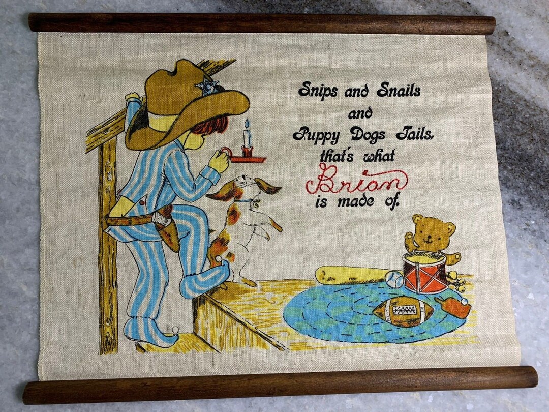 Antique Vintage Canvas Nursery Rhyme Sign Plaque Wall Decor Gift ...