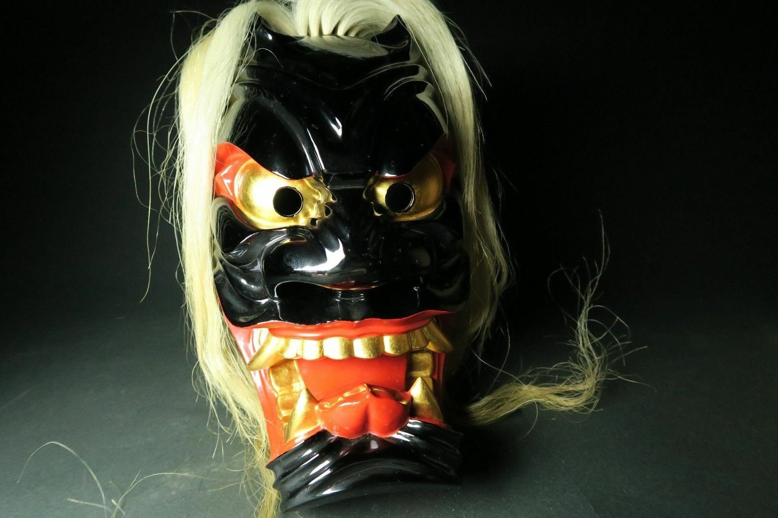 Master Craftsmanship Japanese Wooden BURYU ONI Mask Japan - Etsy
