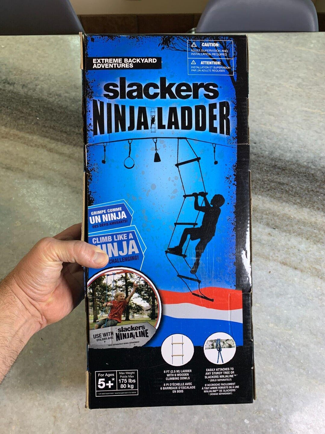 Slackers 8 Ft Rope Ladder Outdoor Ninja L Warrior Training Equipment ...