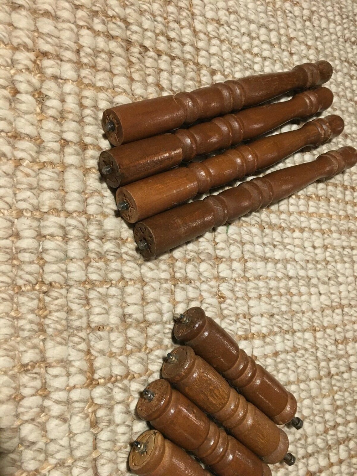 Vintage 1960-70s Brown Wooden Table Legs W/mounting Hardware | Etsy