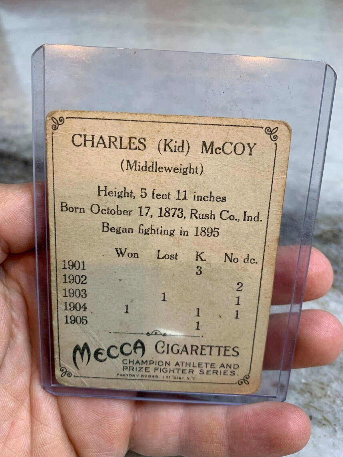 Rare Victorian Kid Mccoy Early Boxing Tradin Card Rush County - Etsy