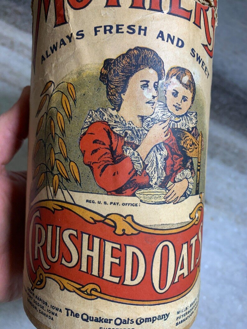 Antique Victorian Ephemera Quaker Oats Mother's Mothers Oats Store Box ...