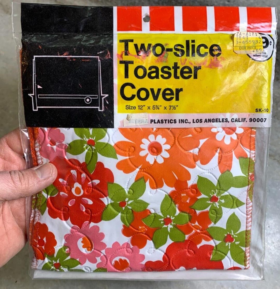 Vintage 1970s 70s 1960s 60s Psychedelic Floral Flowers Toaster Cover ...