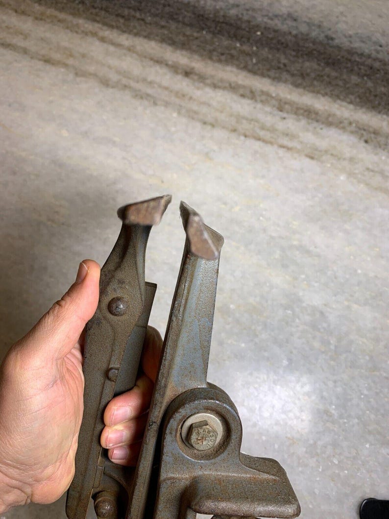 Rare Vintage Antique Bench Desk Table Mount Mounted Sheet Metal Clamp ...