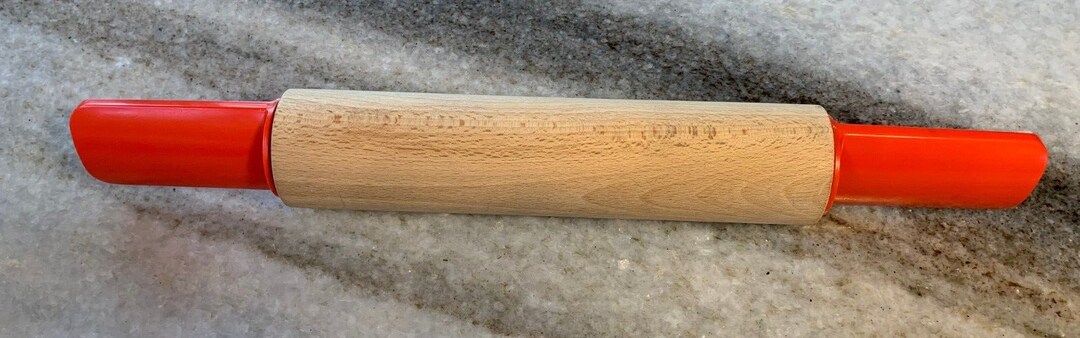 Rare Vintage Mid Century Modern Mcm Atomic Burnt Orange Rolling Pin ...