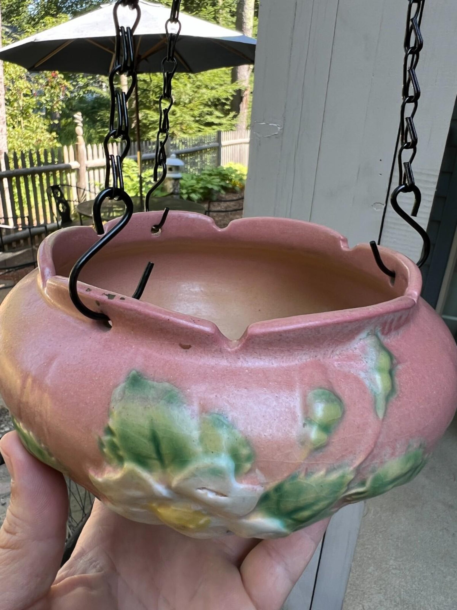 Replacement Chain : Roseville Hanging Pot Pots Planter Planters 3 Three ...