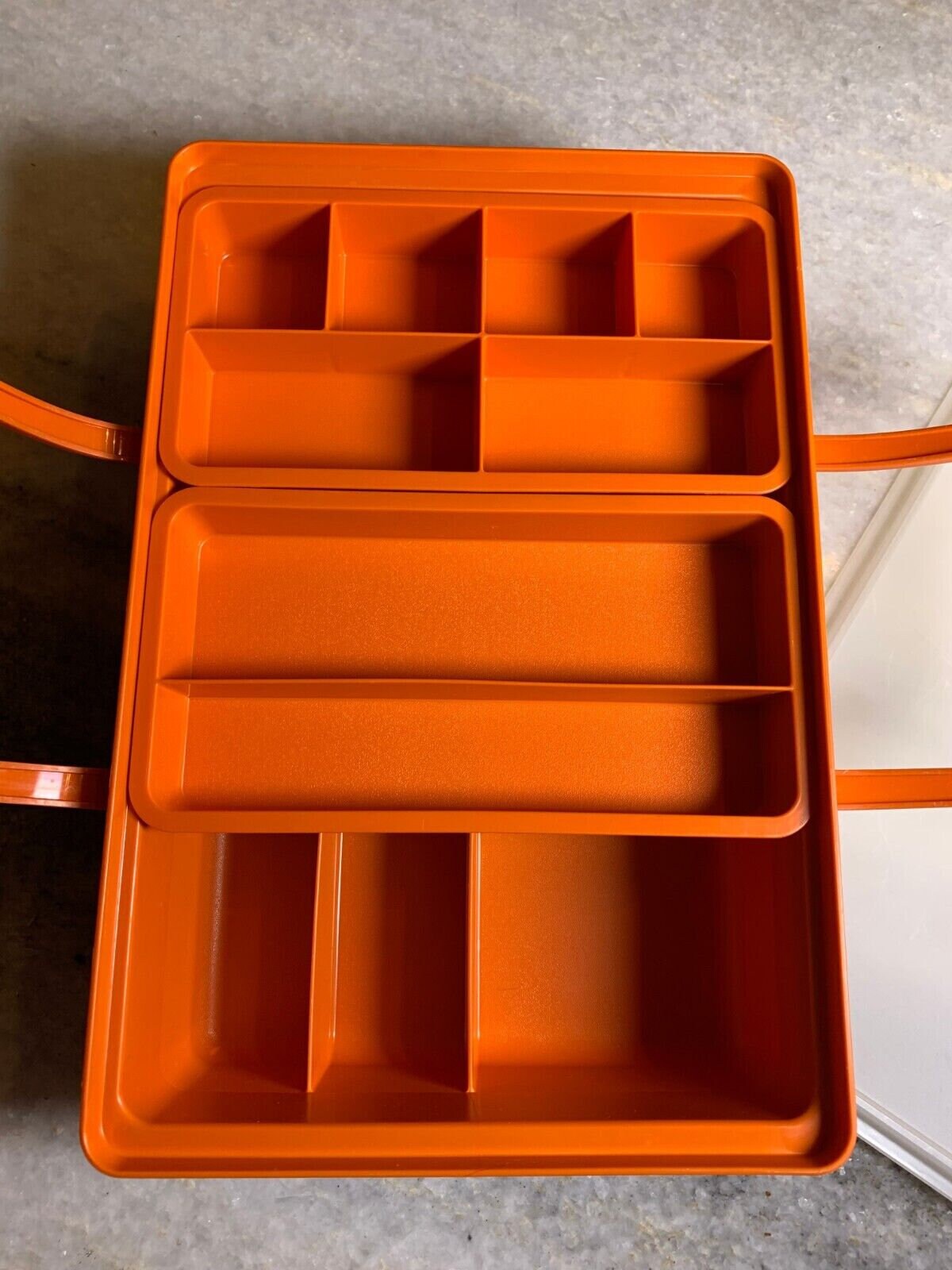 Vintage Burnt Orange Tupperware Tuppercraft Craft Sewing Storage ...
