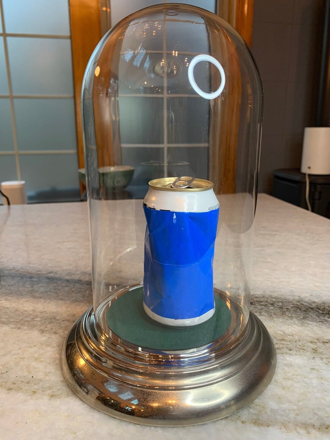 Vintage Glass Dome Bell Jar/cloche Specimen Display W/metal Base 11.5 T ...