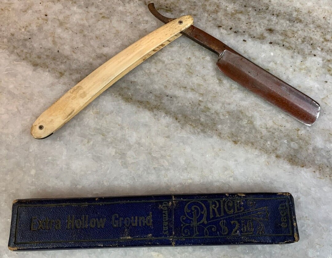 Antique Victorian Ornate German Barber Shaving Straight Razor Liberty ...