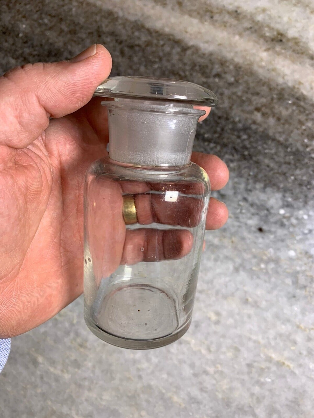 Antique Hand Blown Apothecary Medicine Drug Jar Made in Germany 4.5" W ...