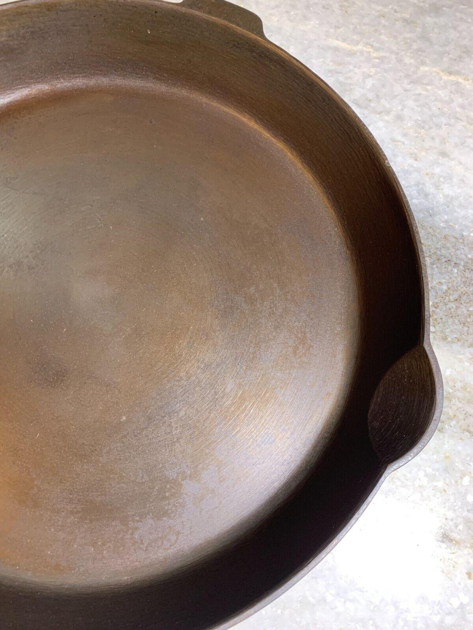 Massive Huge Extra Large Cast Iron Fry Pan Skillet #14 15.25" Wagner ...