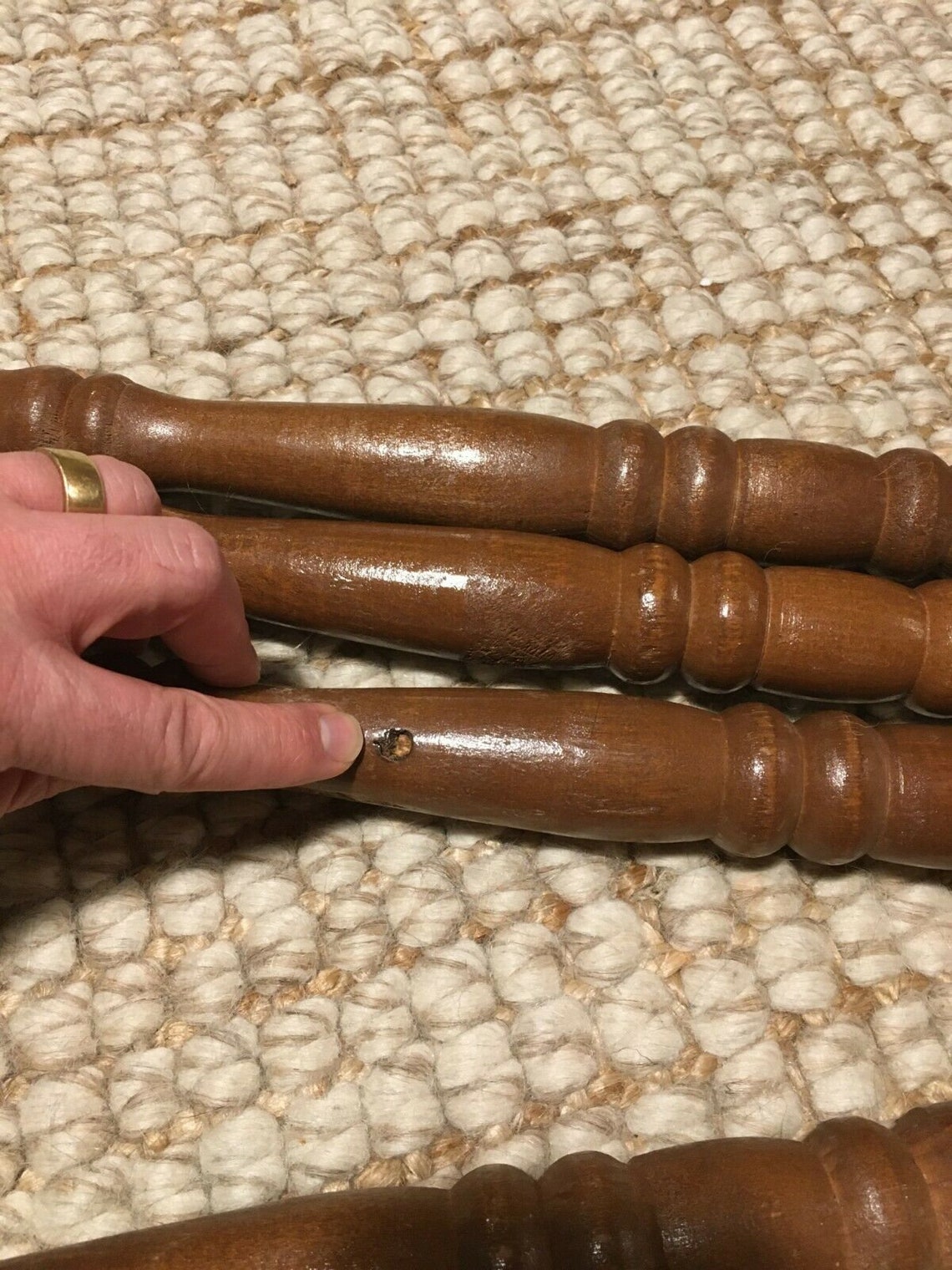 Vintage 1960-70s Brown Wooden Table Legs W/mounting Hardware - Etsy