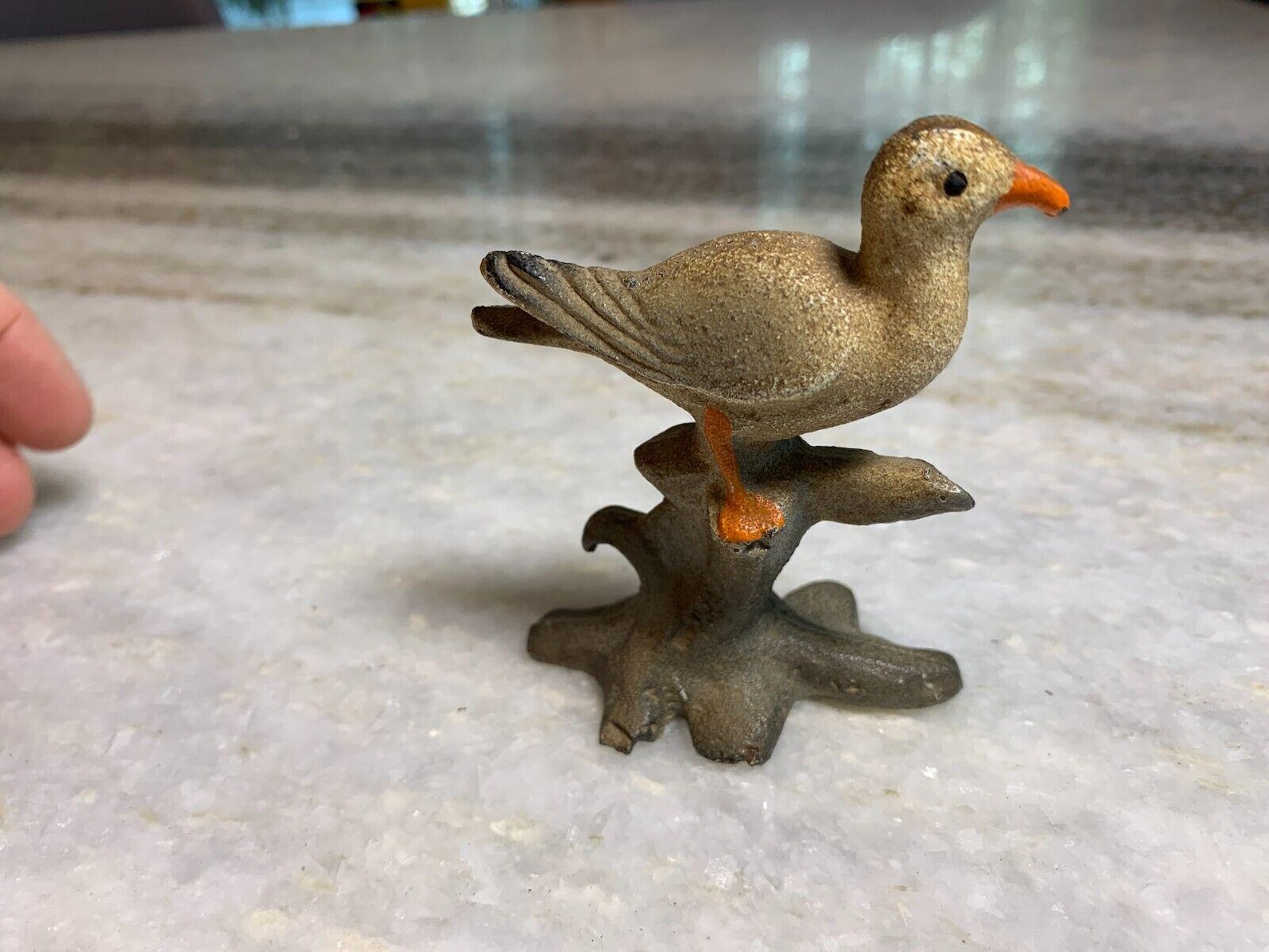 Antique Victorian Cast Iron Seagull Bird Figure Figurine Statue Bottle ...