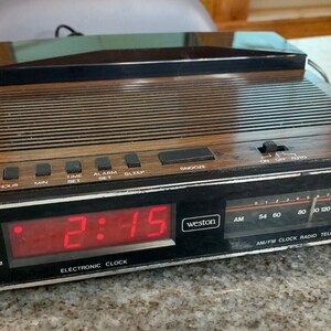 Rare: Vintage 1980s Alarm/clock/radio {{and Phone}} Combo!! Red Lcd ...