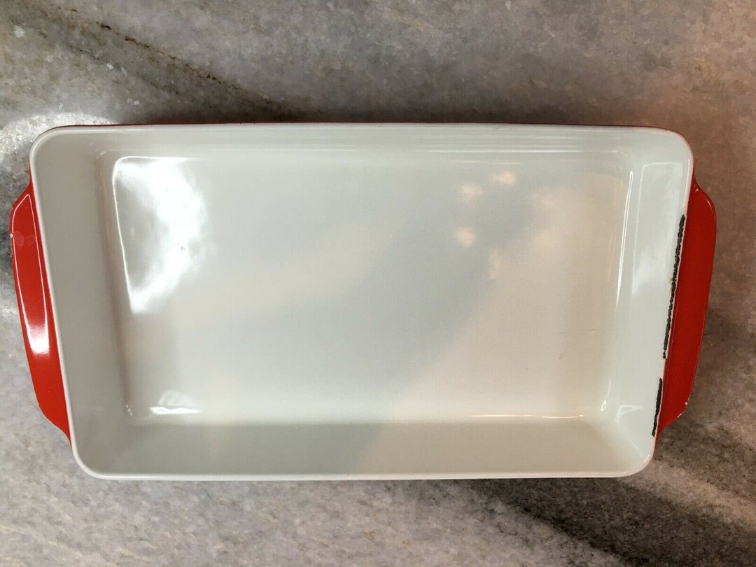 Vintage Mid Century Mcm Copco Denmark Enamel Cast Iron Casserole Baking ...