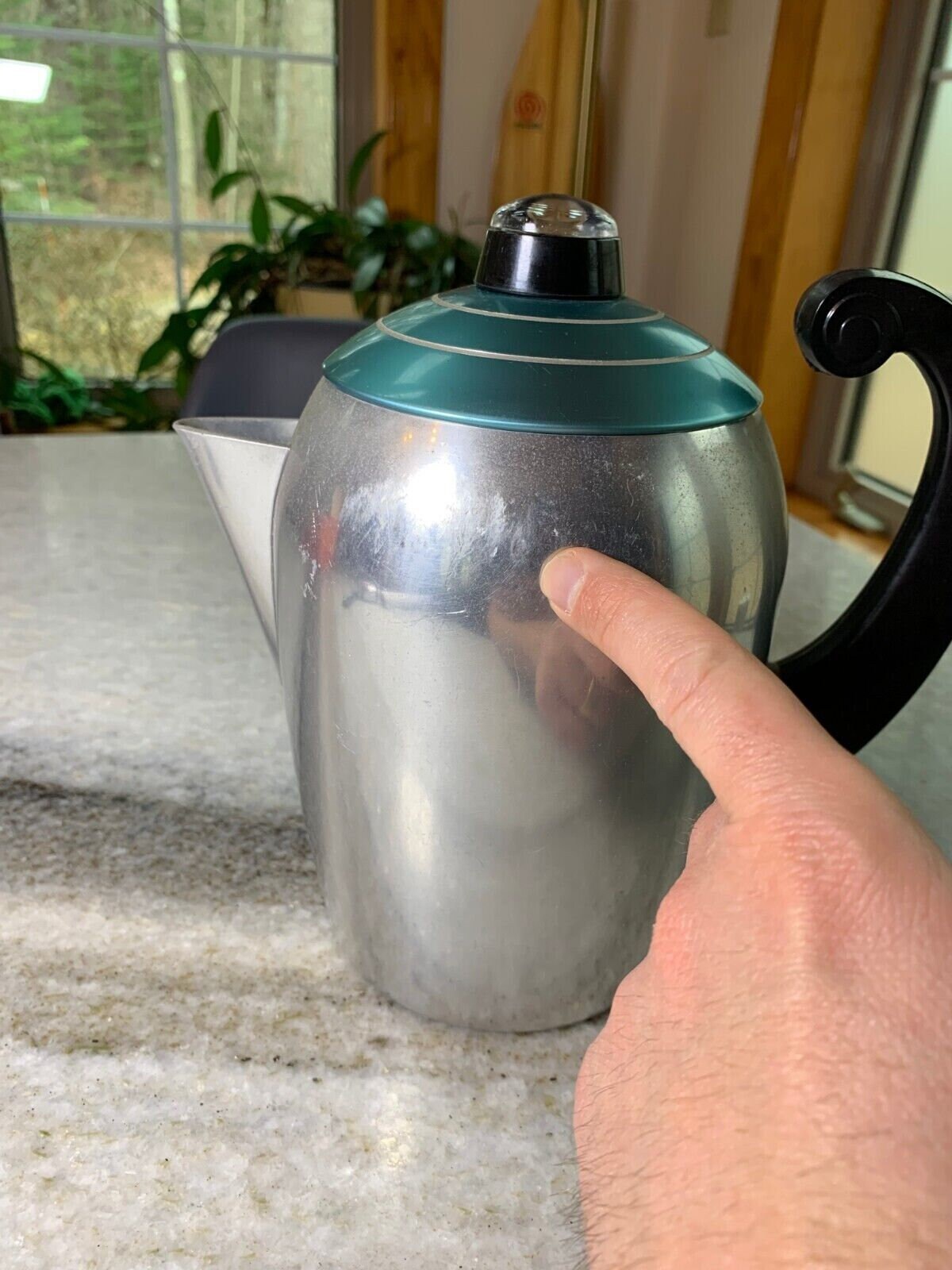 Antique Vintage Wear-ware Wearware Perculator Percolator Kettle ...