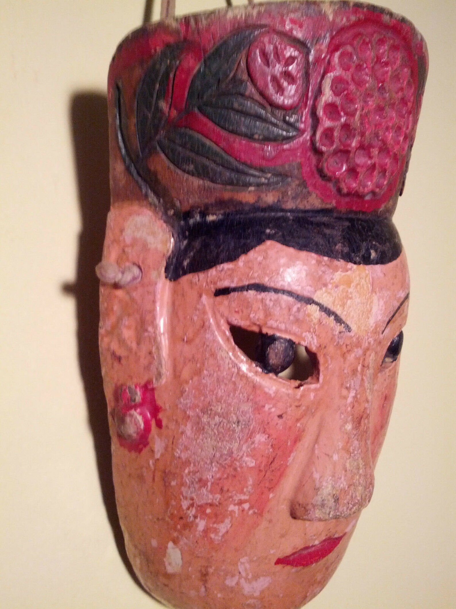 Antique Maonan Nuo Chinese Mask Used in Agricultural Dances Ca1930s Sw ...