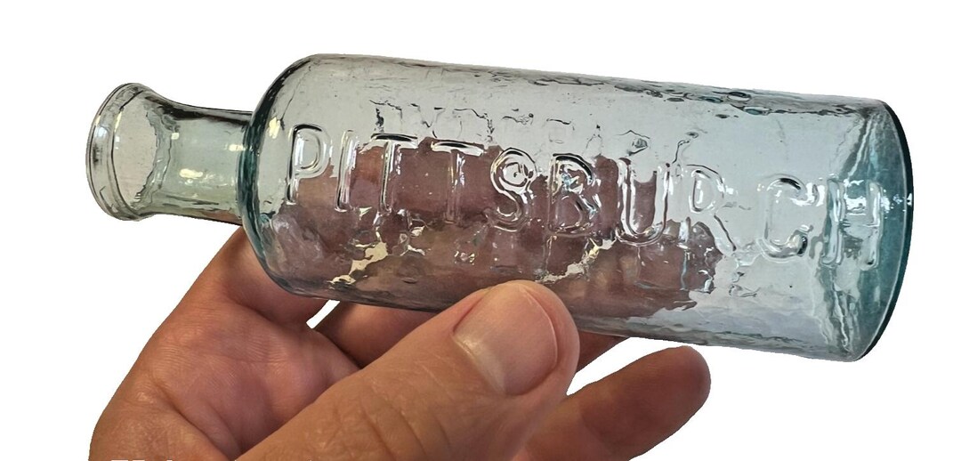Antique Open Pontil Medicine Med Tooled Lip Bottle R E Sellers Druggist ...
