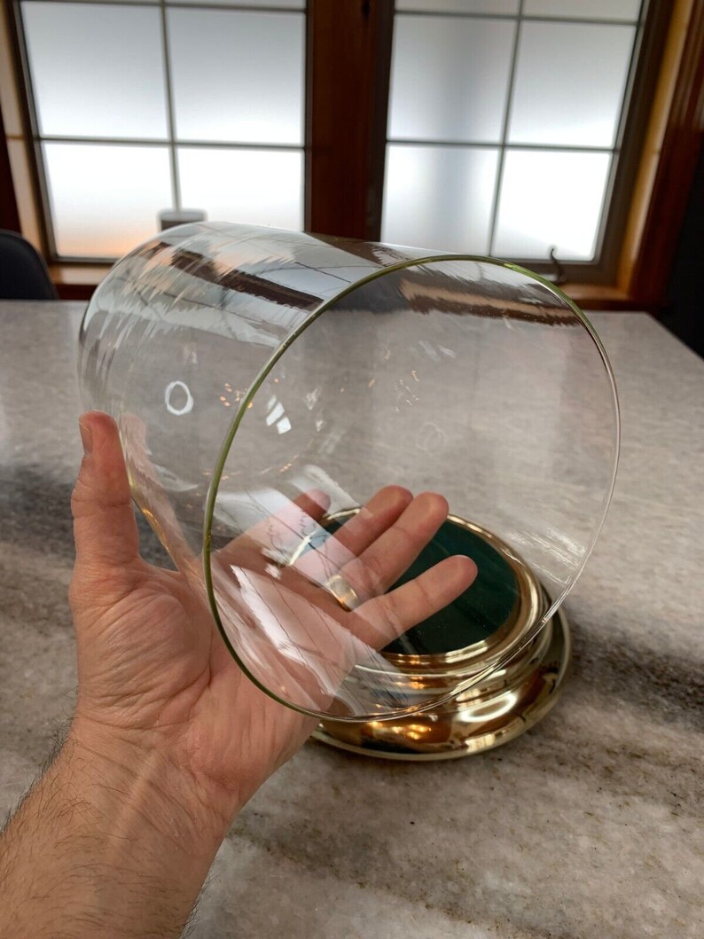 Vintage Glass Dome Bell Jar/cloche Specimen Display Micro Adjustable ...