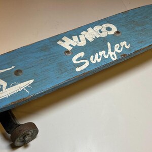 Rare 1960s Humco Surfer Skateboard Wood Wooden Metal Wheels San Diego ...