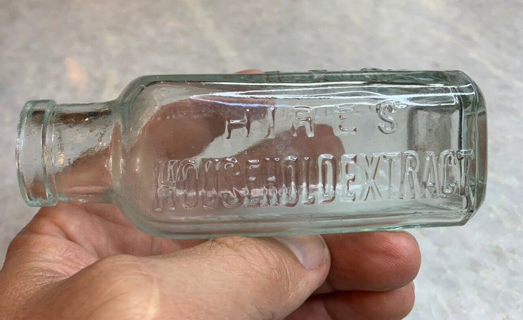 Antique Hires Household Extract Glass Bottle Philadelphia Philly ...