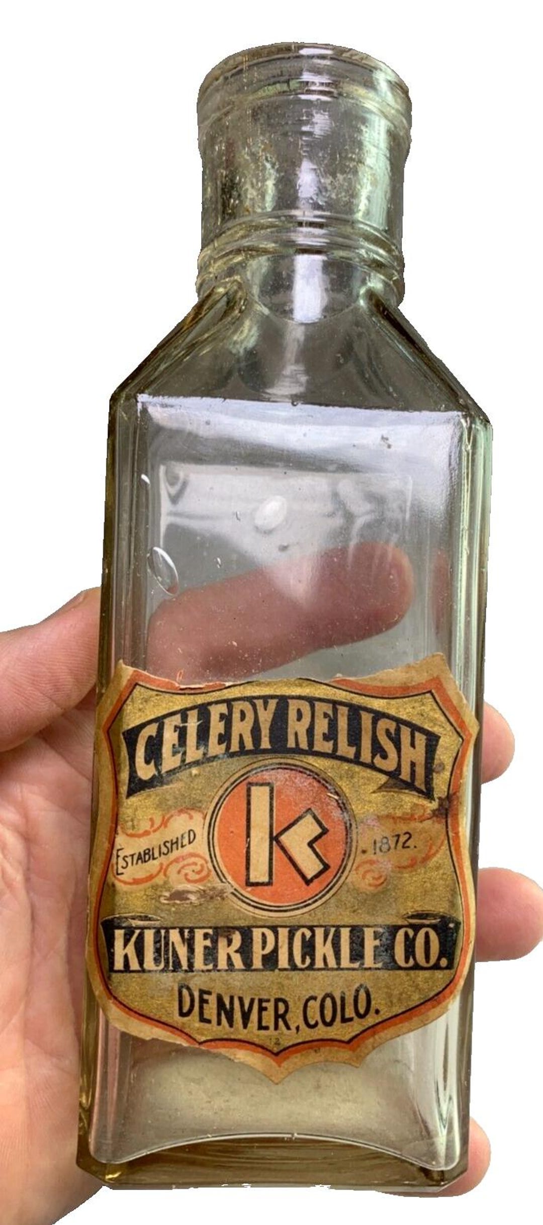 Antique Celery Relish Jar Bottle Kuner Pickle Co Denver Colorado W ...