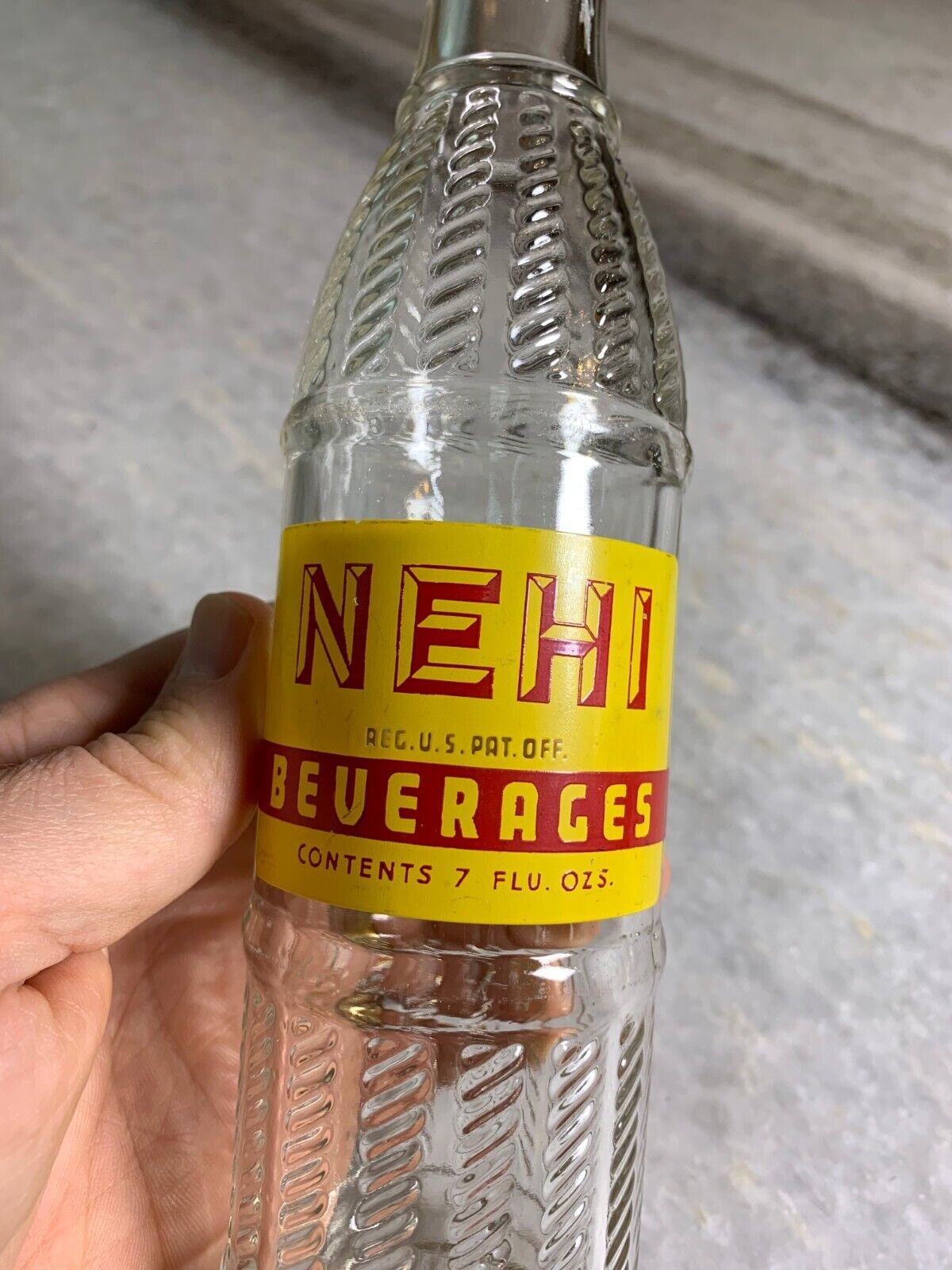 Vintage Antique 1950s 55 Art Deco Acl Soda Bottle Nehi Bottle Huron ...