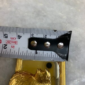 Vintage Cat Looking at Itself in Mirror Pin/brooch/obidome Gold/gilded ...