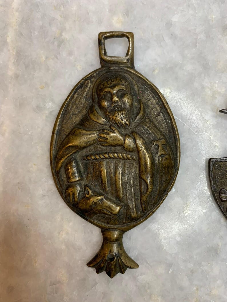Antique Medieval Brass Religious Pilgrimage Badge Medal Medals Badges ...