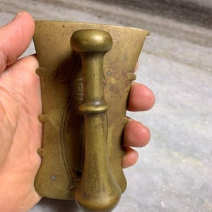 Antique Ornate Etched Victorian Solid Brass Door Knocker Knock Bell Tap ...