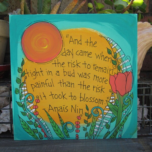 Anais Nin Risk Poem - Etsy
