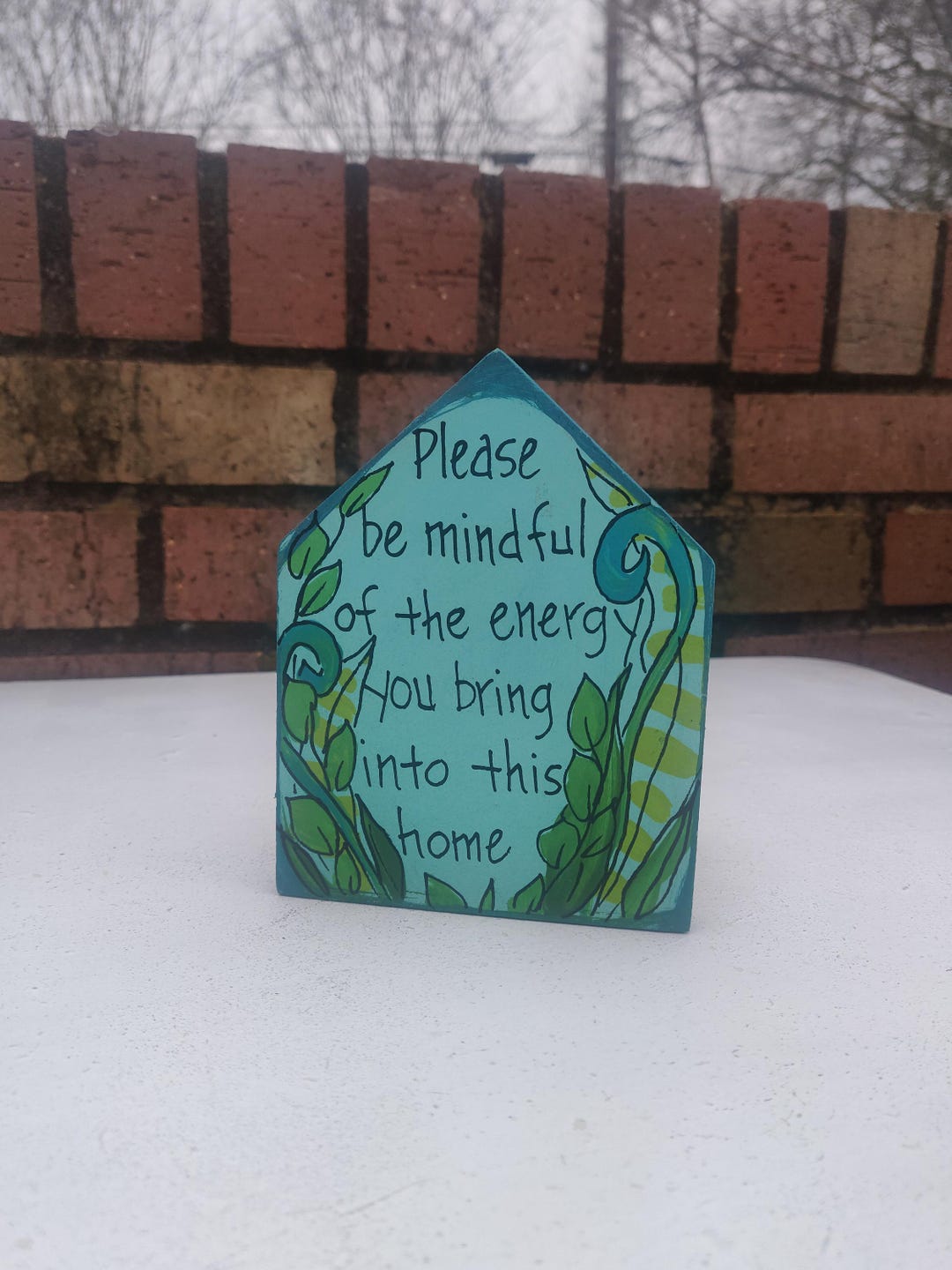 Please Be Mindful of the Energy You Bring: Hand-painted 5x4" Chunky ...