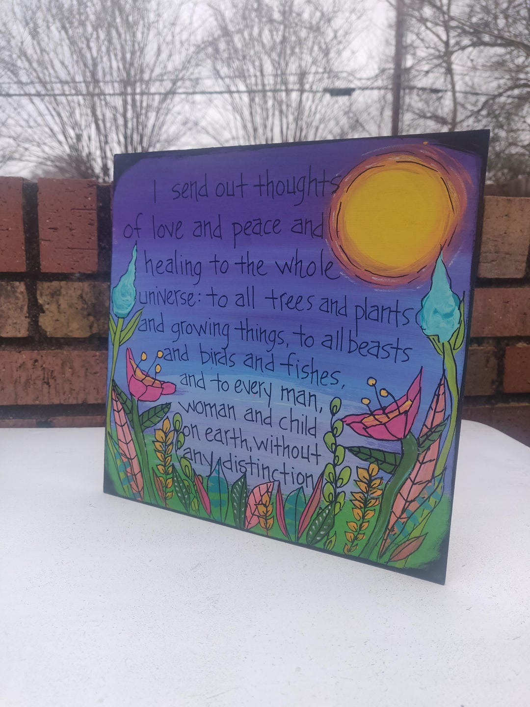 Emmet Fox Nature Lover Quote Painting: Love, Peace, Healing Art on Wood ...