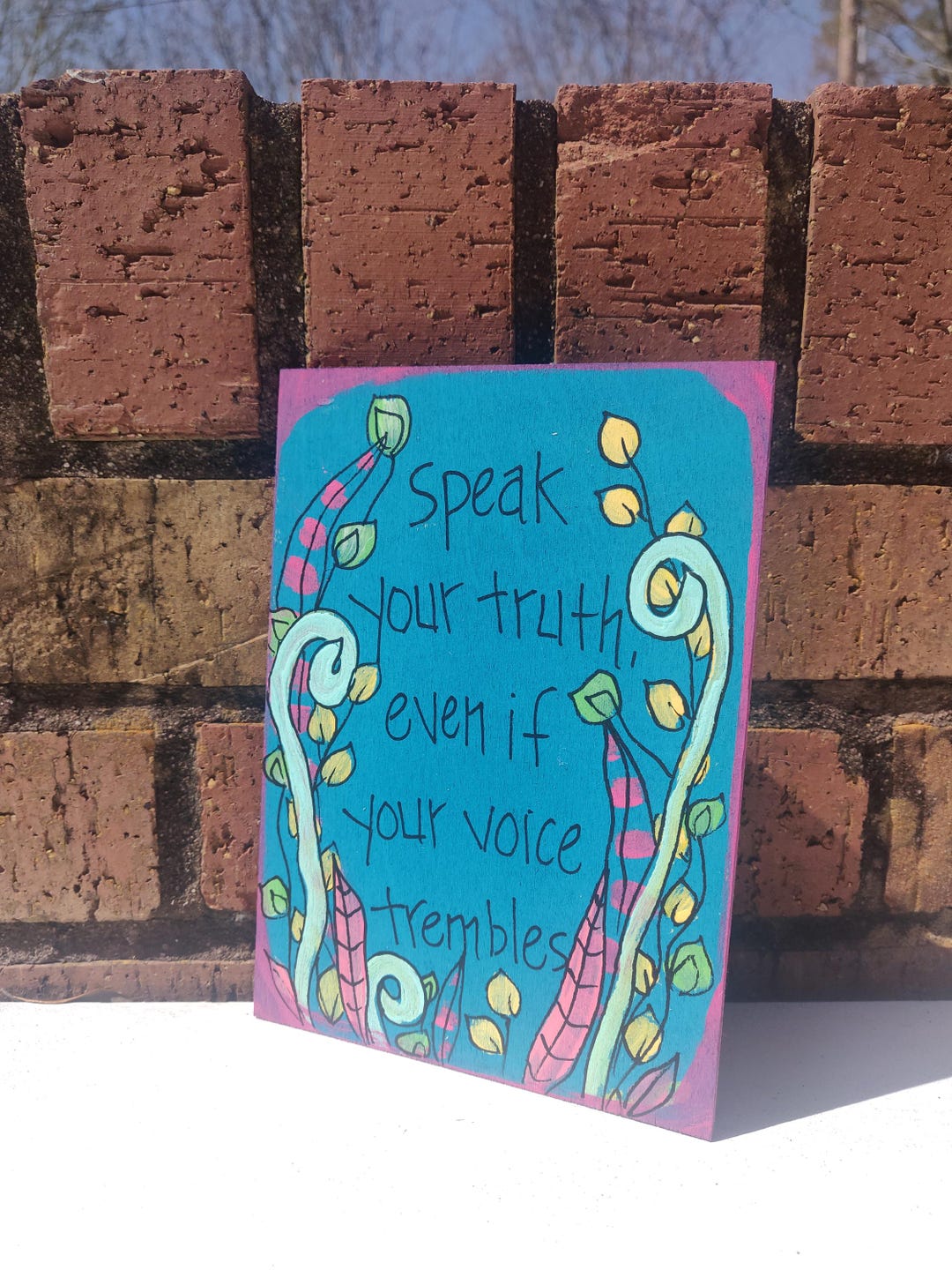 Speak Your Truth - Hand-painted Affirmation Acrylic Wood Art (7x5") - Etsy