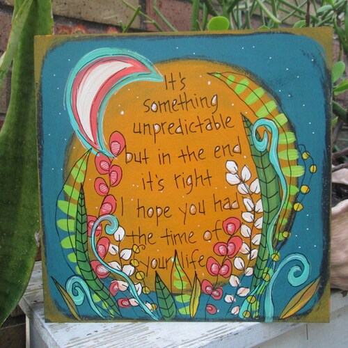 Good Riddance Green Day Lyrics Carved in Wood - Etsy