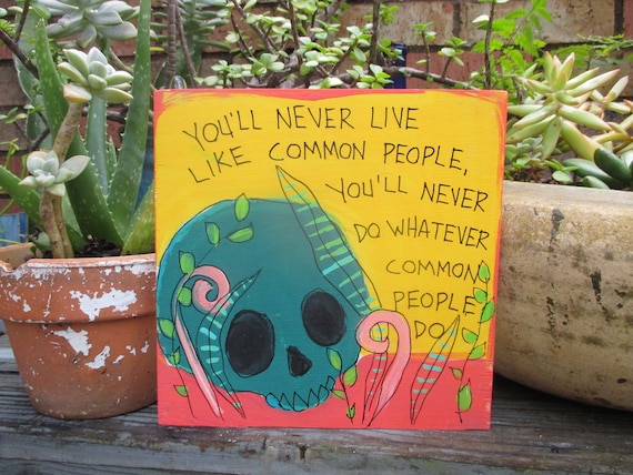 Pulp band hand-painted record song lyric art Pulp lyric art sign Pulp ...