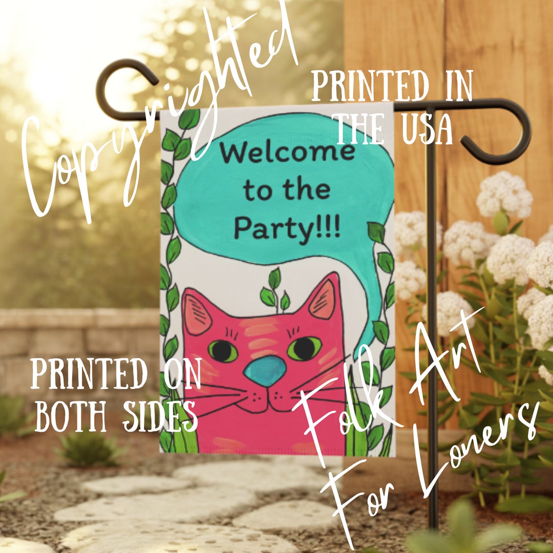 Welcome to the Party 18 X 12 Garden House Banner Party Yard Flag Cute ...