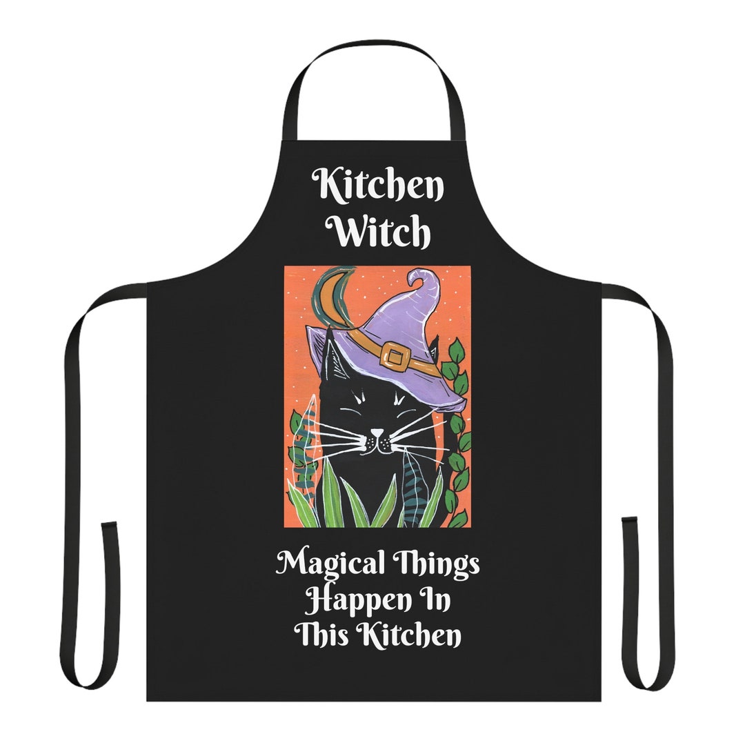 Kitchen Witch Apron Apron Magical Things Happen in This Kitchen - Etsy