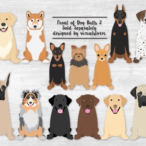 Dog Butts Png Clipart Set 2 - Digital Poses of Dogs From Behind, Cute ...