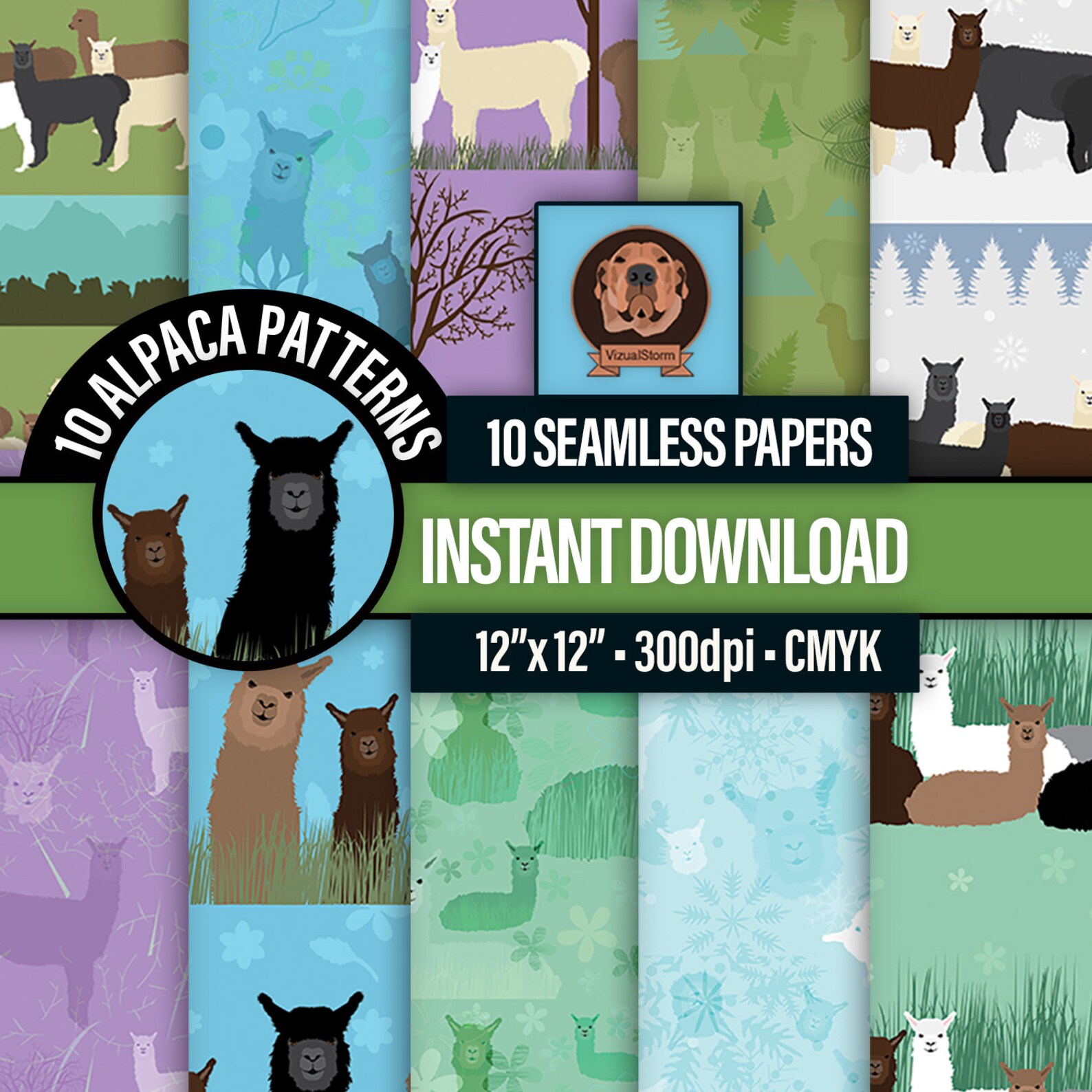 Alpaca Clipart Bundle - Png Farm Animals & Farmhouse Props, Cute ...