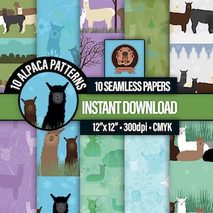 Alpaca Clipart Bundle - Png Farm Animals & Farmhouse Props, Cute ...