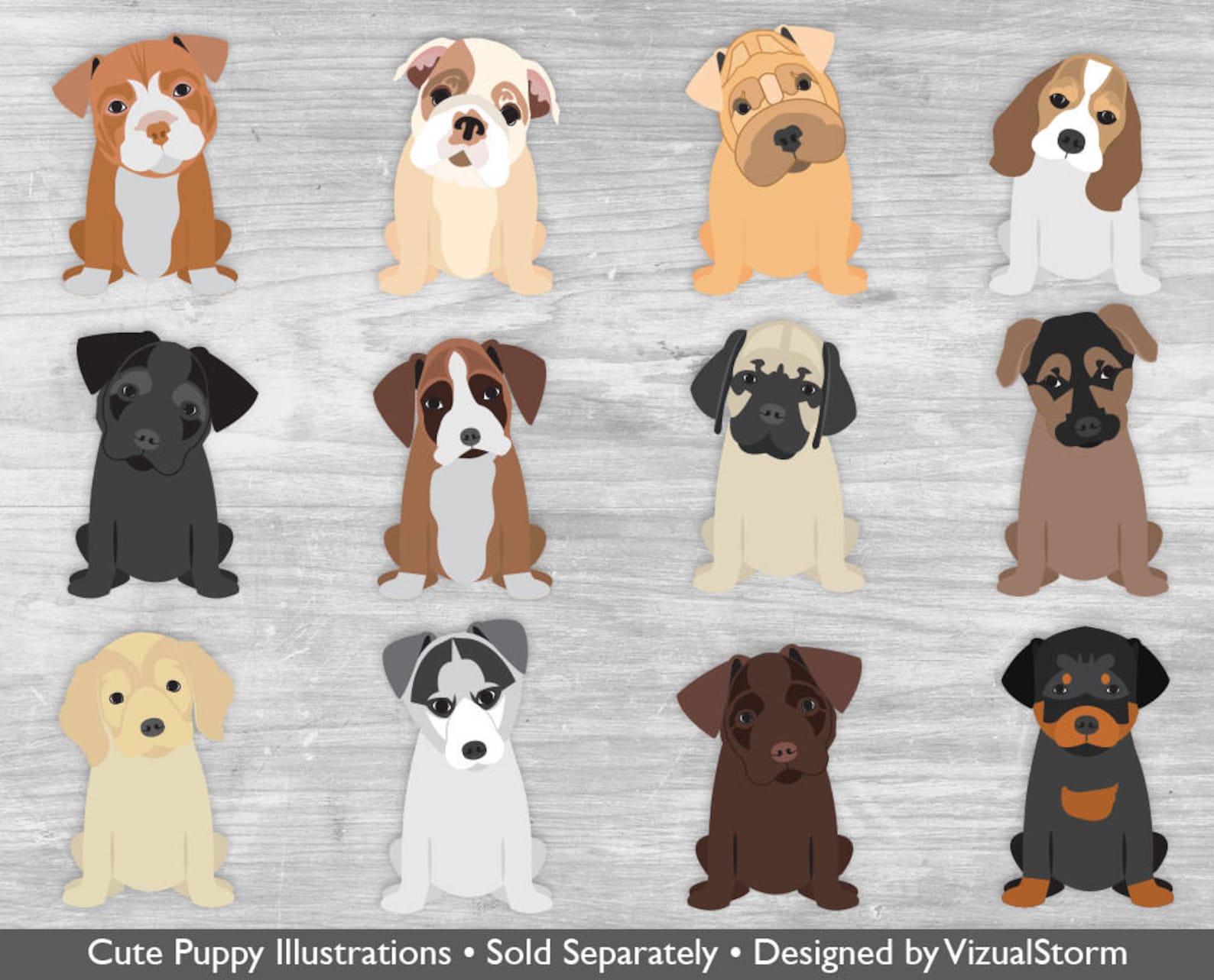 Dog Butt Clipart Cute Pet Butts Funny Clip Art Pitbull Corgi | Etsy