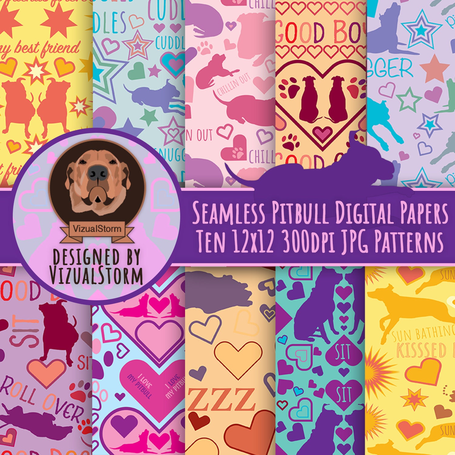 Pit Bull Christmas Clipart - Png Dogs Wearing Knit Holiday Hats ...