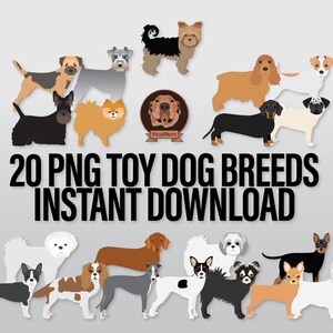 Png Toy Dog Breeds Clipart Bundle, Hand Drawn Small Dog Illustrations ...